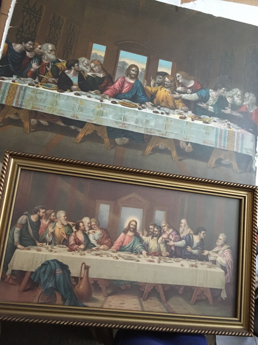 Antique Last Supper Lithographs - Etsy