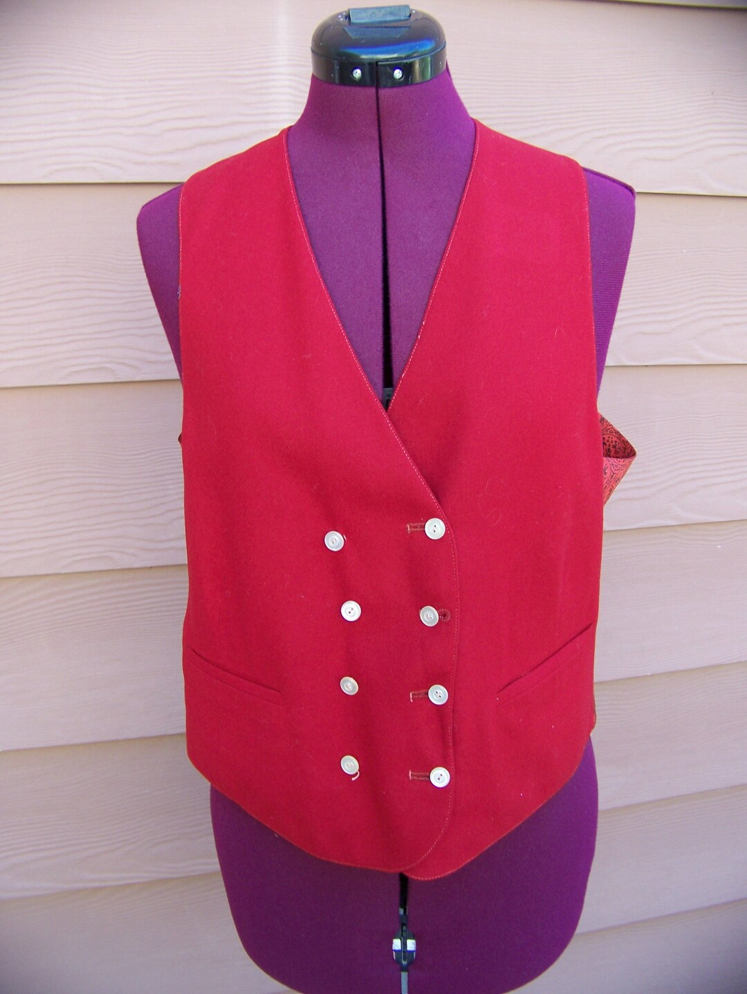 Western Double Breasted Revesable Gamblers Vest - Etsy