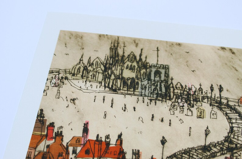 WHITBY ABBEY PRINT Whitby Yorkshire Signed Giclee Print | Etsy