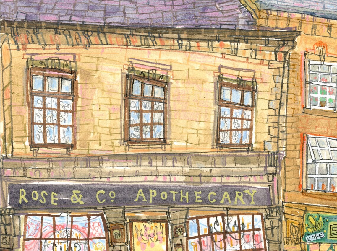 HAWORTH ART PRINT, 11 X 14 Giclee Print, the Apothecary Shop, Bronte ...