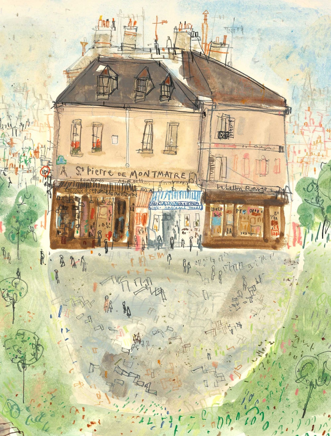 MONTMARTRE PARIS, St Pierre Picture, Signed Art Print, French Wall Art ...