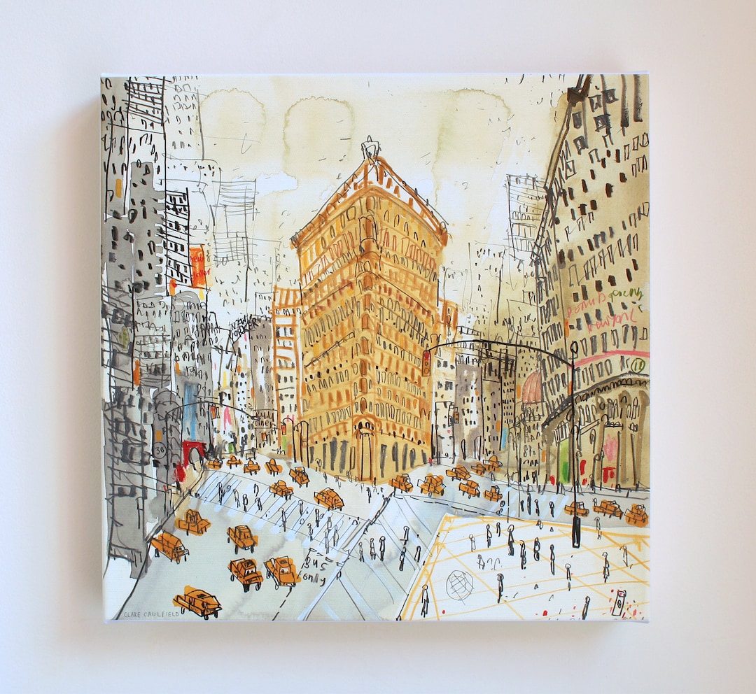 FLATIRON CANVAS Art, New York City, NYC Giclee Canvas, Manhattan Wall ...