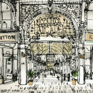 LEEDS ART PRINT Yorkshire Picture, 11 X 14 Wall Art, County Arcade ...
