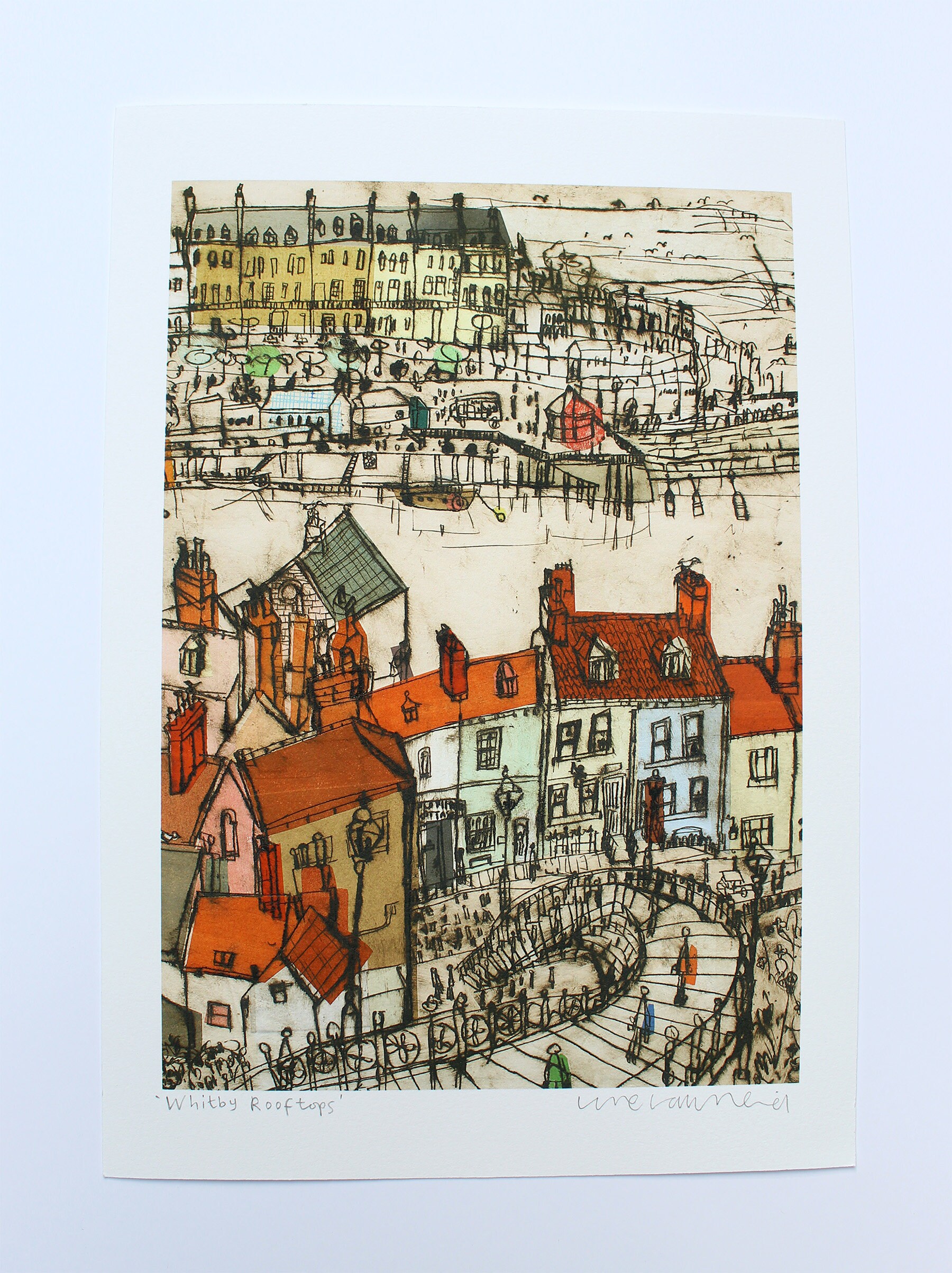 WHITBY HOUSES PRINT Whitby Yorkshire Signed Giclee Print | Etsy