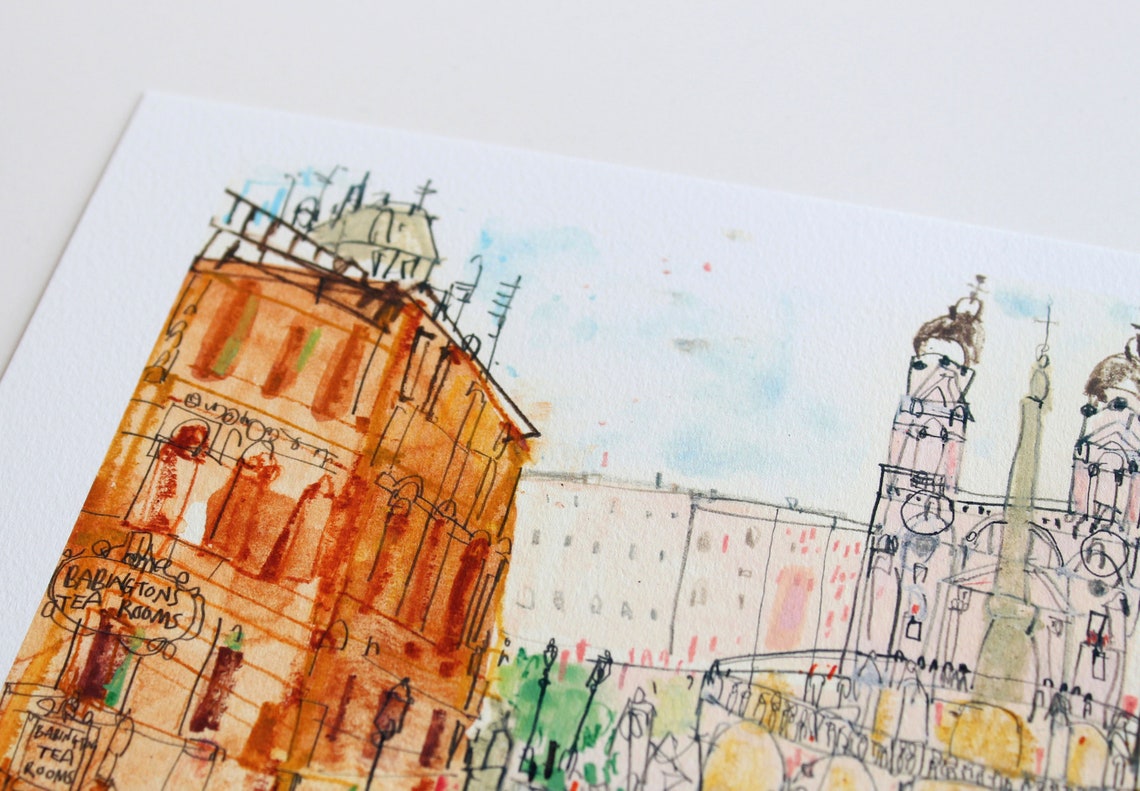 SPANISH STEPS ROME, Art Print Italy, Rome Sketch, Signed Limited ...