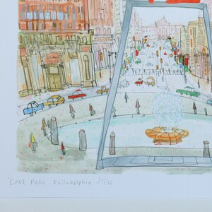 LOVE PARK Philadelphia Art Print Love Park Philly Wall Art | Etsy