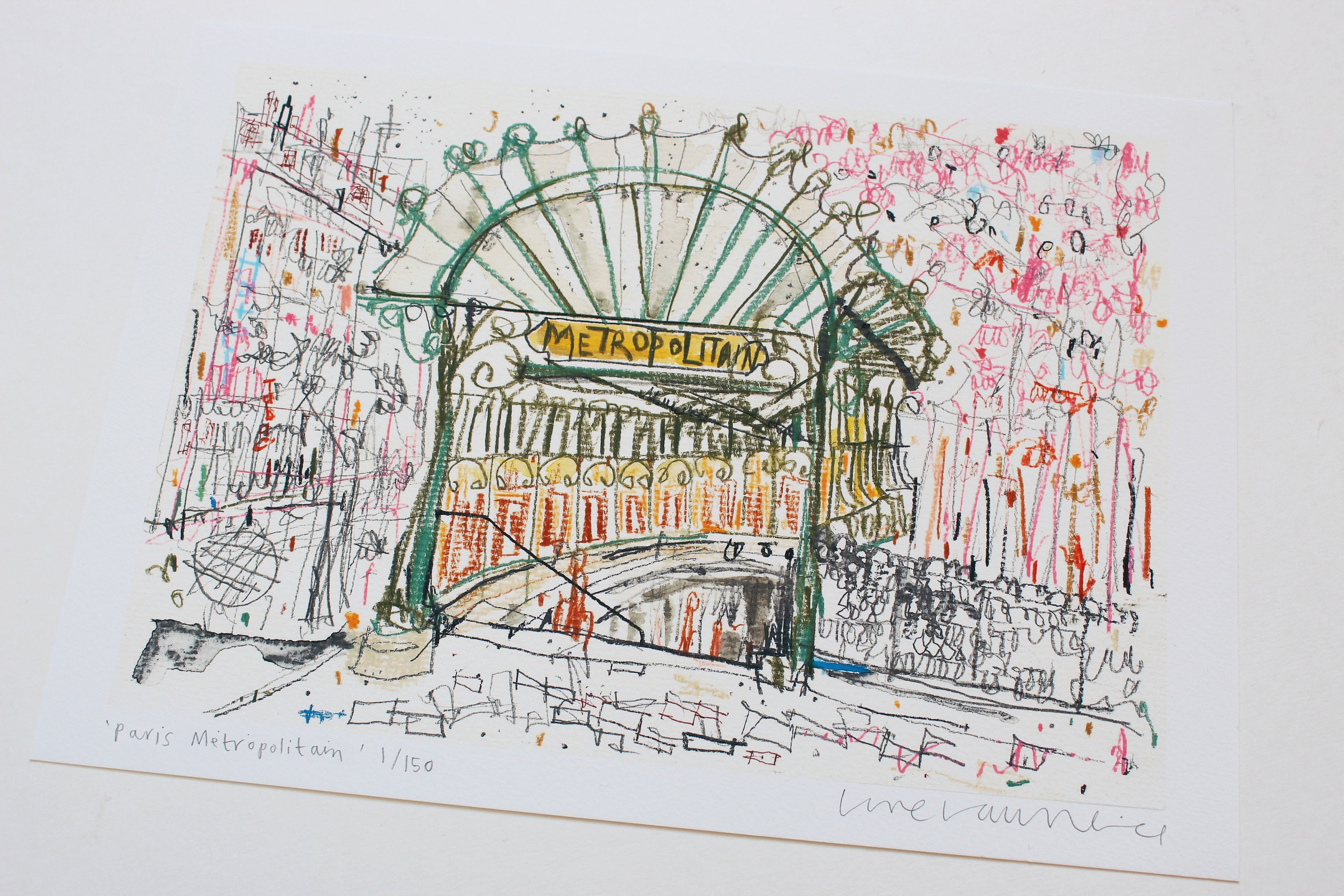 PARIS METRO ART Metropolitain Print, City Painting, Paris Subway Sign ...