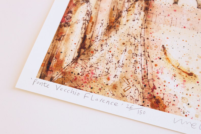 FLORENCE PRINT, Ponte Vecchio Italy Watercolor, Firenze Print, Florence ...