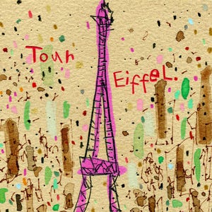 EIFFEL TOWER PARIS 11x14 Parisian Picture, France City Wall Decor, Tour Eiffel Drawing, Paris ...