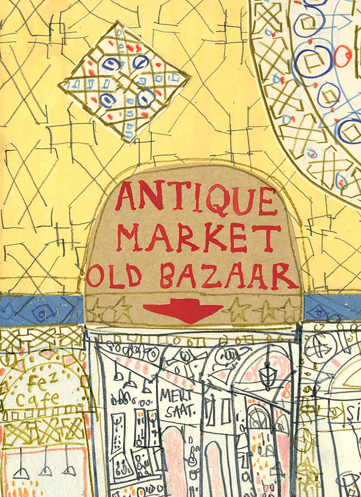 ISTANBUL PICTURE Grand Bazaar Print Istanbul City Sketch - Etsy