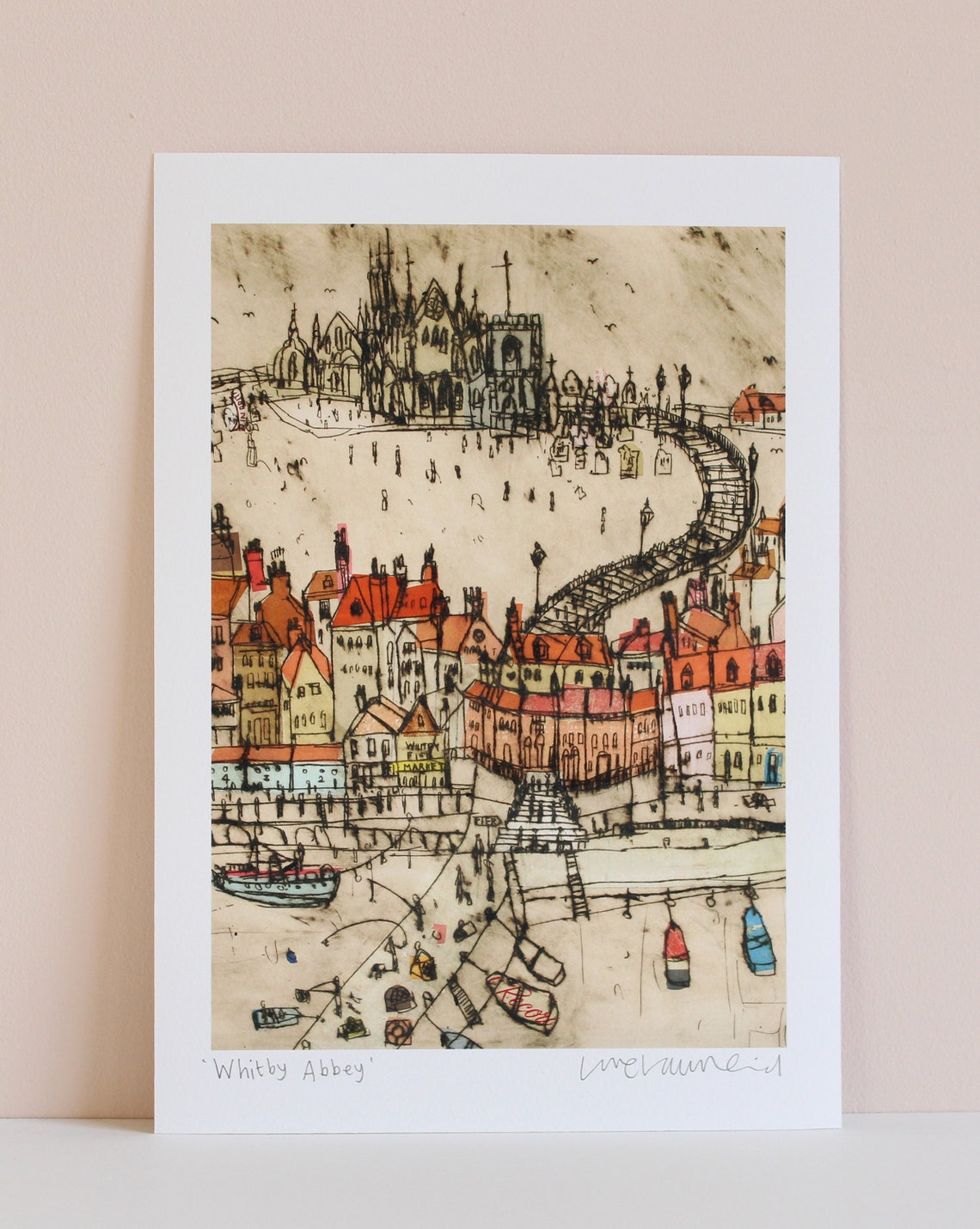 WHITBY ABBEY PRINT, Whitby Yorkshire, Signed Giclee Print, Yorkshire ...