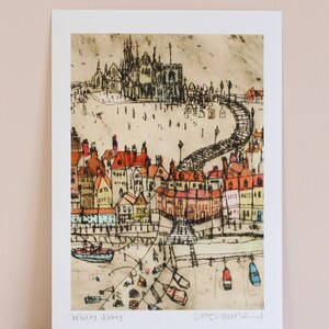 WHITBY ABBEY PRINT, Whitby Yorkshire, Signed Giclee Print, Yorkshire ...