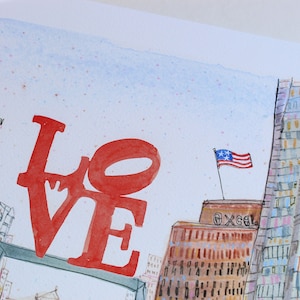 LOVE PARK Philadelphia Art Print Love Park Philly Wall Art - Etsy