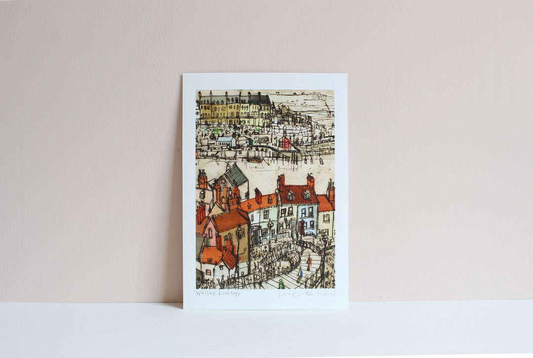 WHITBY HOUSES PRINT, Whitby Yorkshire, Signed Giclee Print, Whitby ...