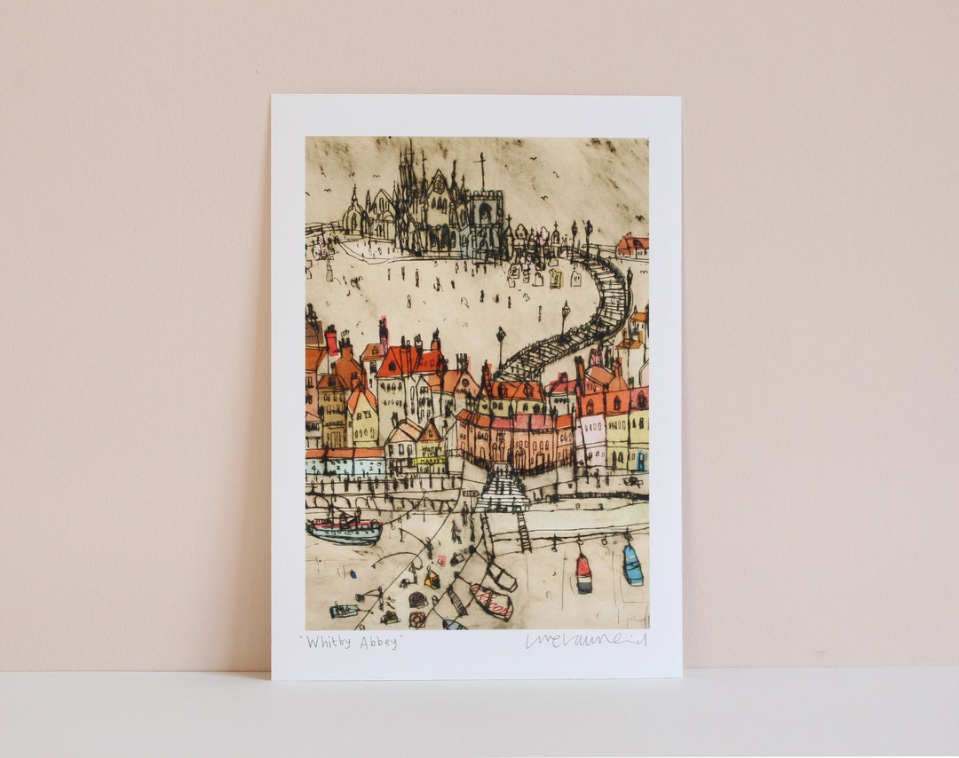 WHITBY ABBEY PRINT, Whitby Yorkshire, Signed Giclee Print, Yorkshire ...