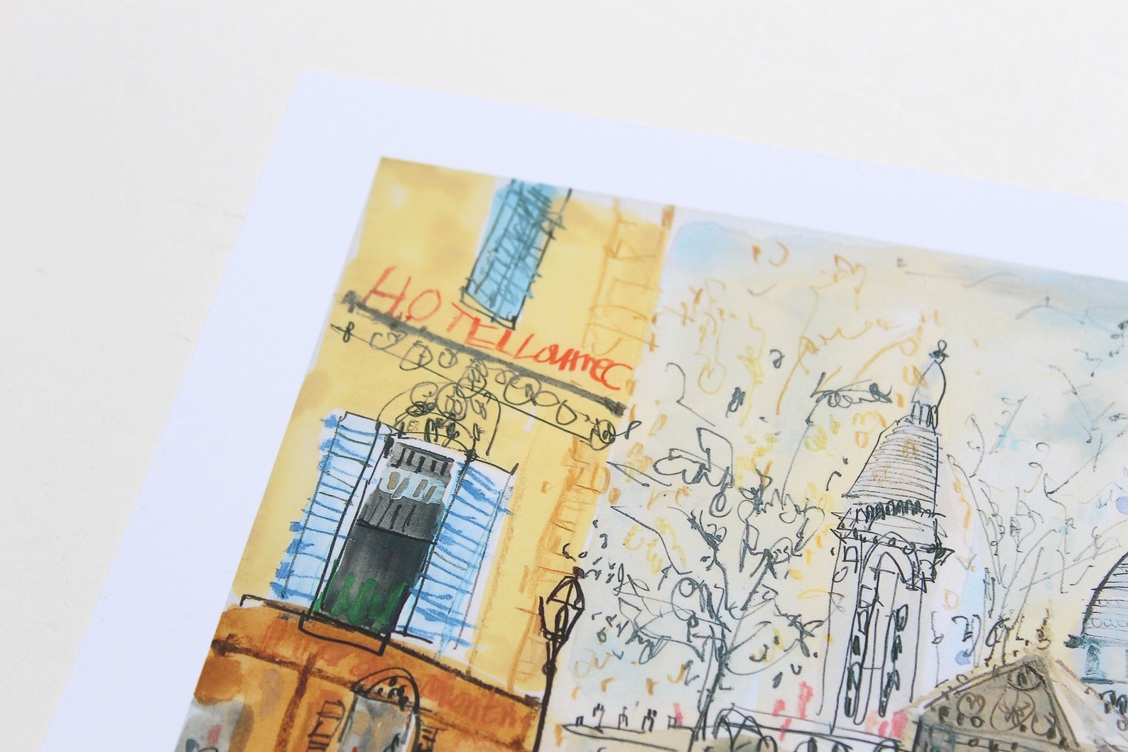 PARIS ART PRINT Montmartre Drawing Hotel Lautrec Giclee - Etsy