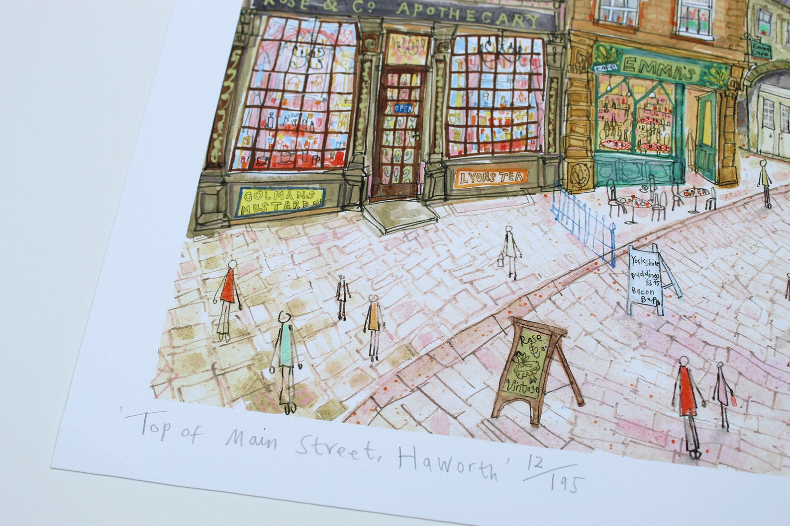 HAWORTH ART PRINT Watercolor Yorkshire England Pub Bronte | Etsy UK