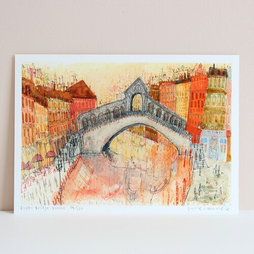 VENICE GRAND CANAL Signed Giclee Print Italy Watercolour - Etsy