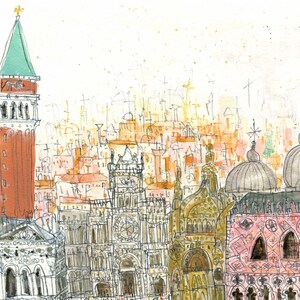 VENICE ART PRINT, the Campanile, Italy Wall Art, 11 X 14 Home Decor ...