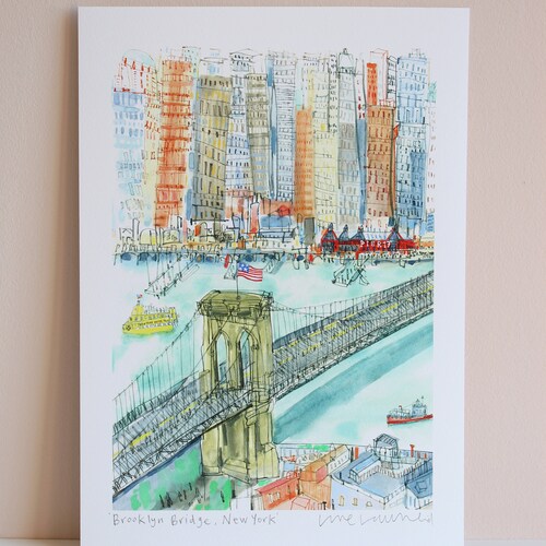 FLATIRON BUILDING Print New York Art NYC Watercolor - Etsy