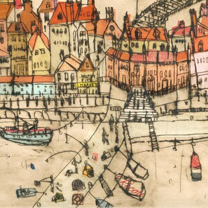 WHITBY ABBEY PRINT, 11 X 14 Artwork, Yorkshire Painting, Coastal Town ...