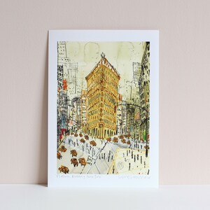 FLATIRON BUILDING Print, New York Art, NYC Watercolor Painting, New ...