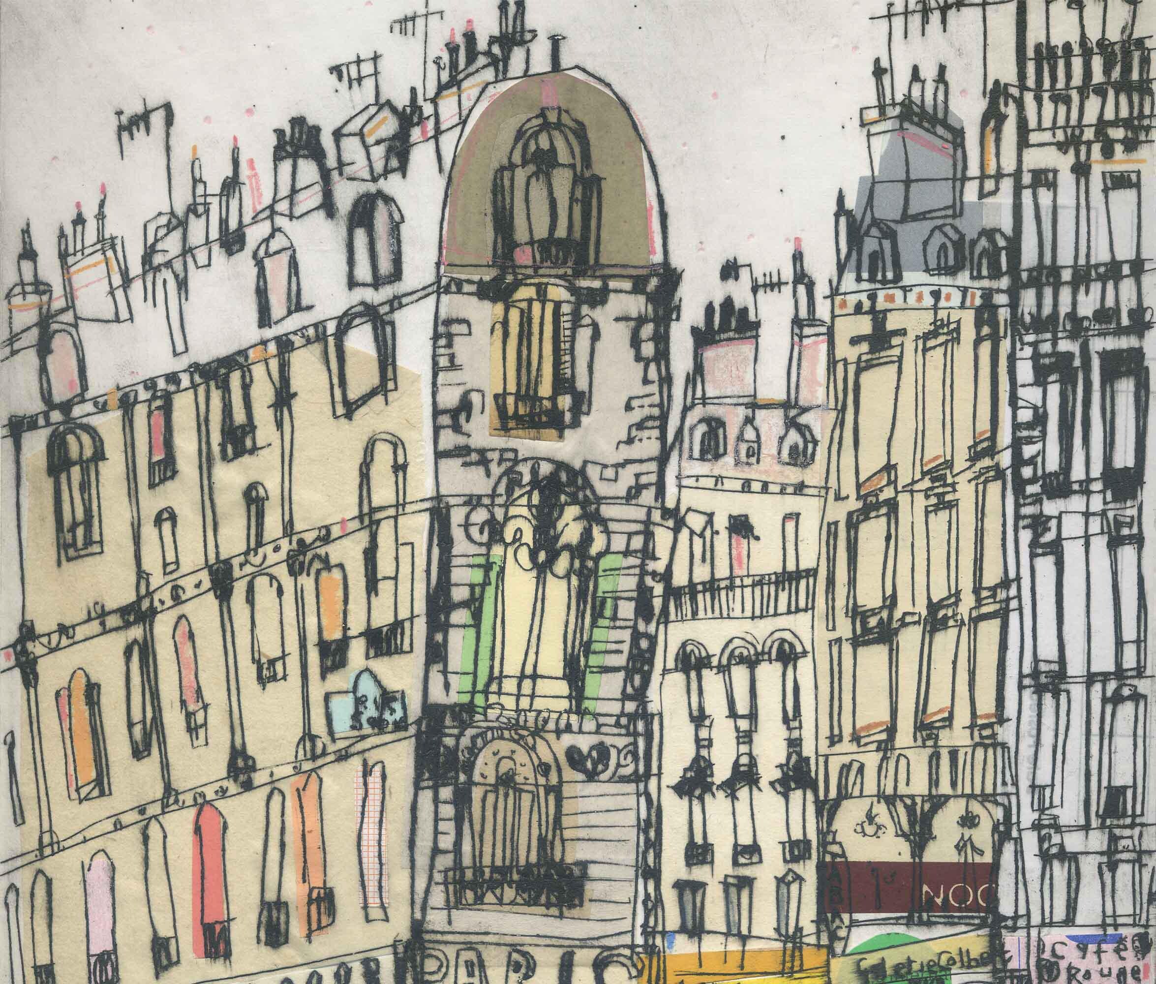PARIS CAFÉ 11 X 14, Red Parisian Café, Boulevard St Germain, French ...