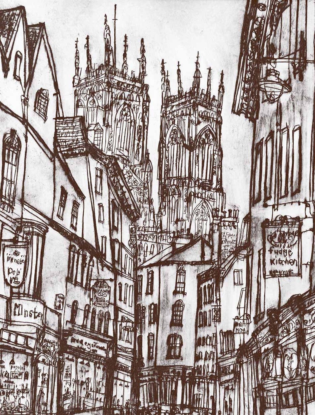 YORK MINSTER PRINT, 11 X 14 Wall Art, England City Art, York Drawing ...