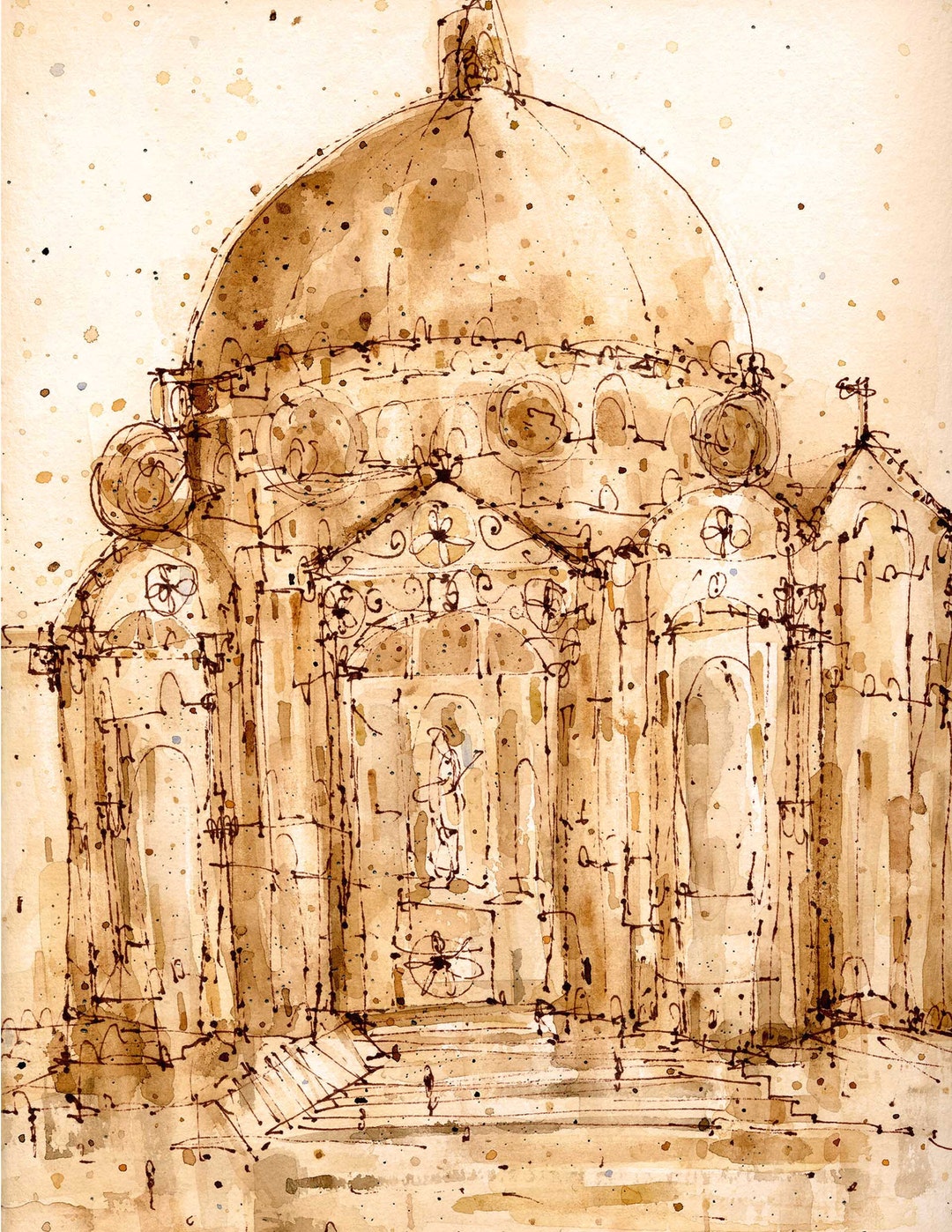 DUOMO FLORENCE PRINT, Italy Painting, 8x10 Florence, Giclee Art Print ...