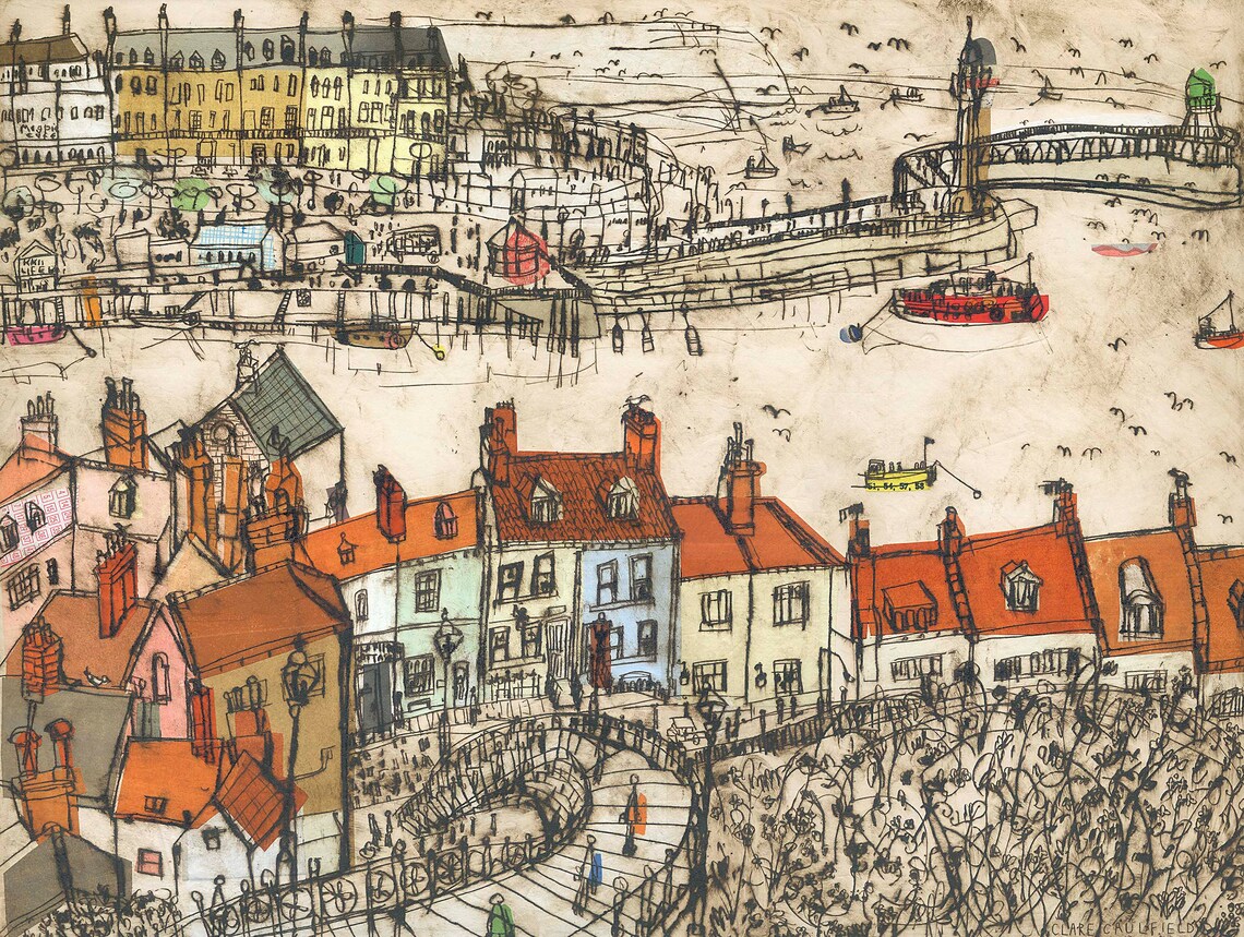 WHITBY CANVAS ART Stretched Box Canvas Yorkshire Picture - Etsy UK