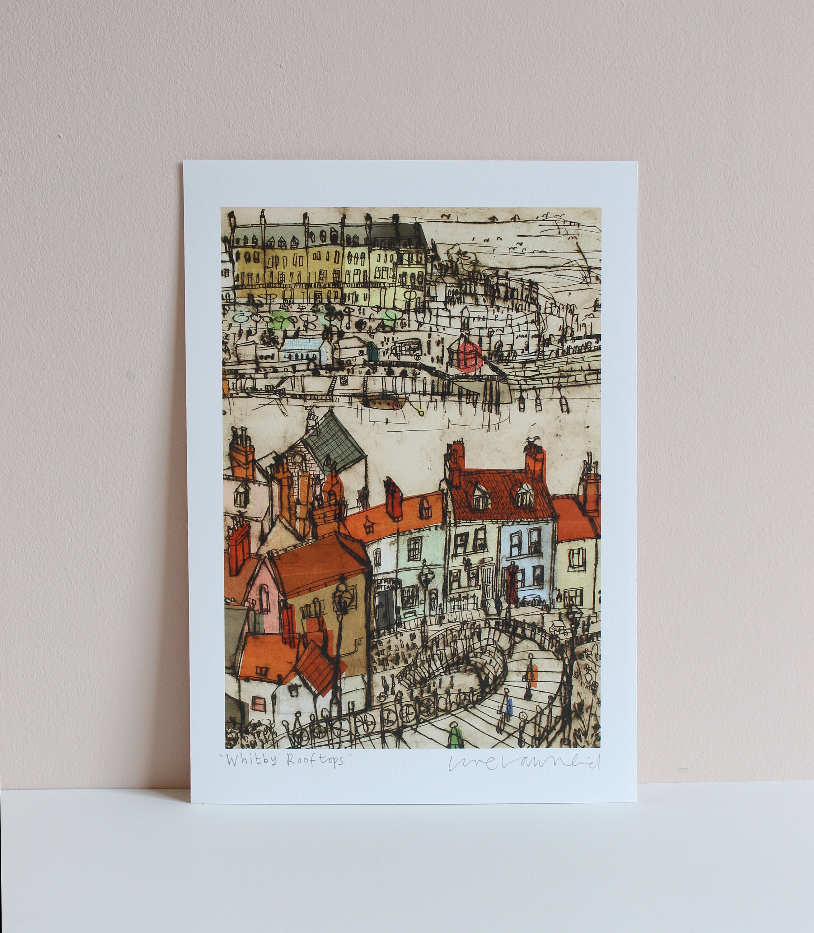 WHITBY HOUSES PRINT Whitby Yorkshire Signed Giclee Print | Etsy