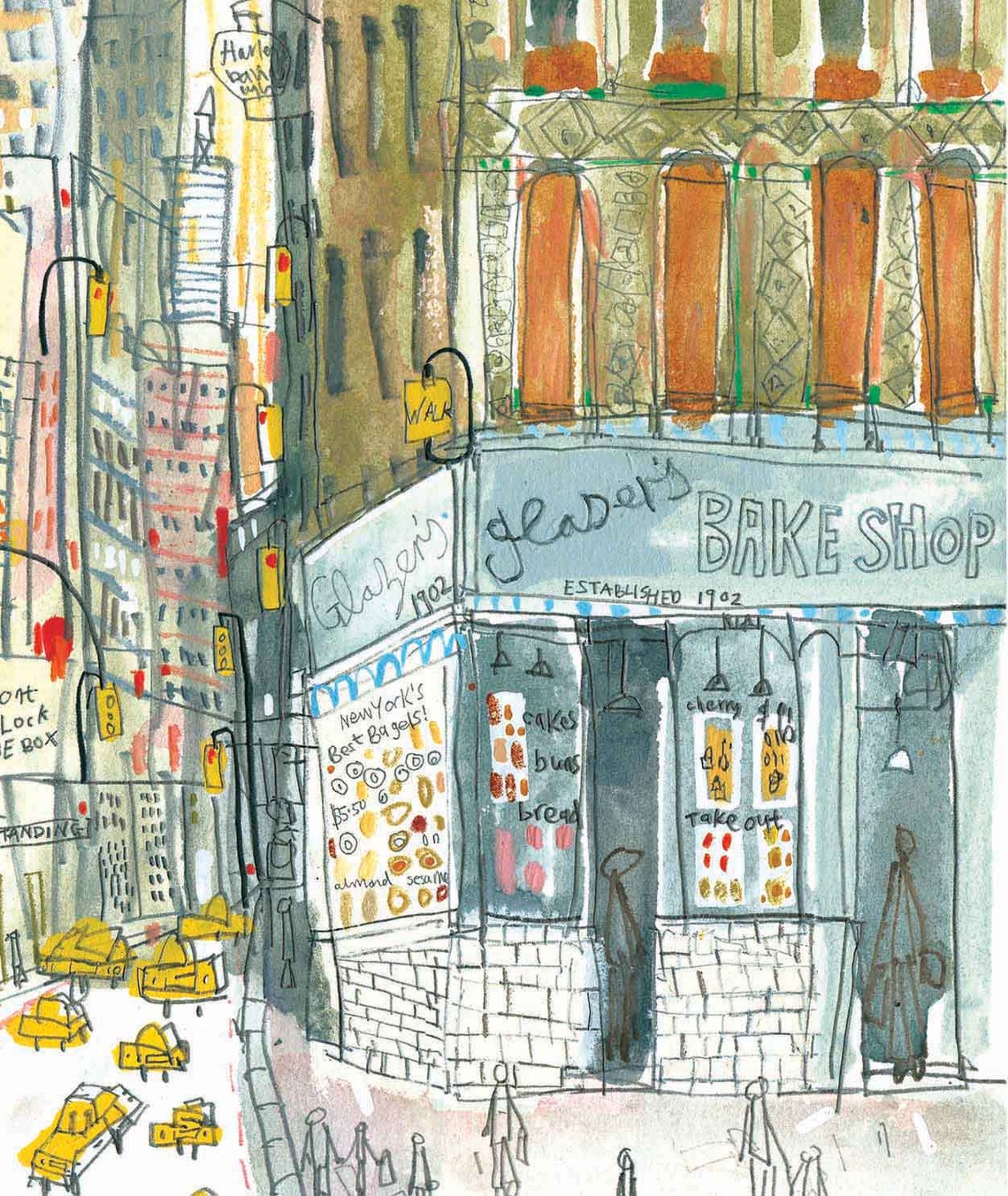 CHRYSLER BUILDING, Glasers Bake Shop, 11x14 New York Print, Manhattan ...