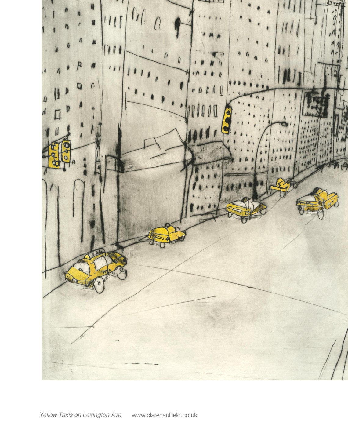NEW YORK Taxi Print 11x14 New York Art Lexington Avenue NYC - Etsy
