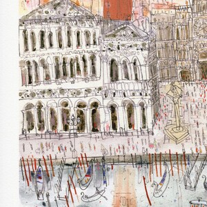 Sale 15% VENICE ART PRINT, the Campanile Italy Watercolor Painting ...