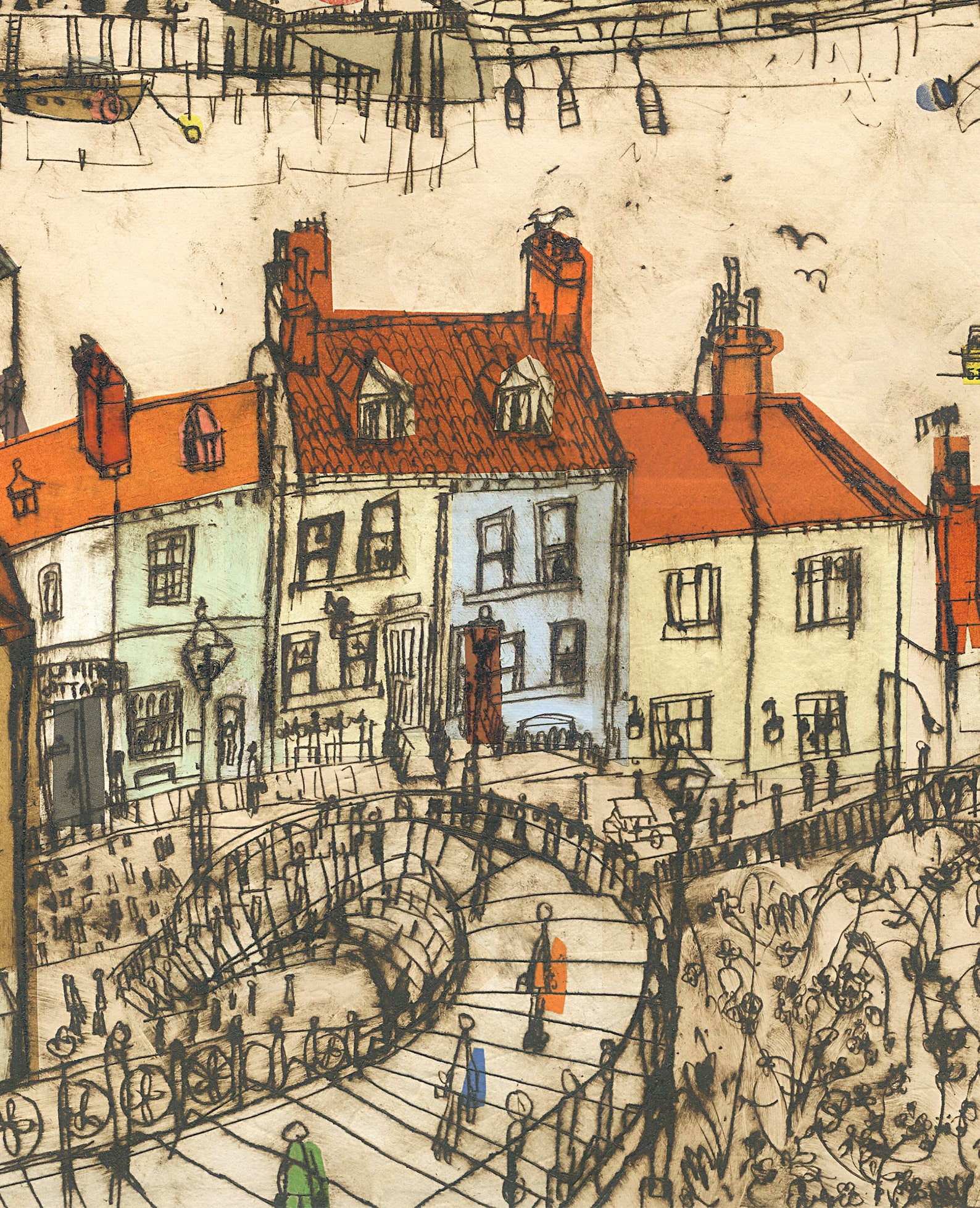 WHITBY ART PRINT 11x14 Picture Yorkshire Sketch Coast - Etsy