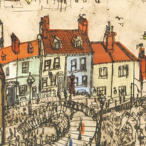 WHITBY ART PRINT, 11x14 Picture, Yorkshire Sketch, Coast Drawing ...