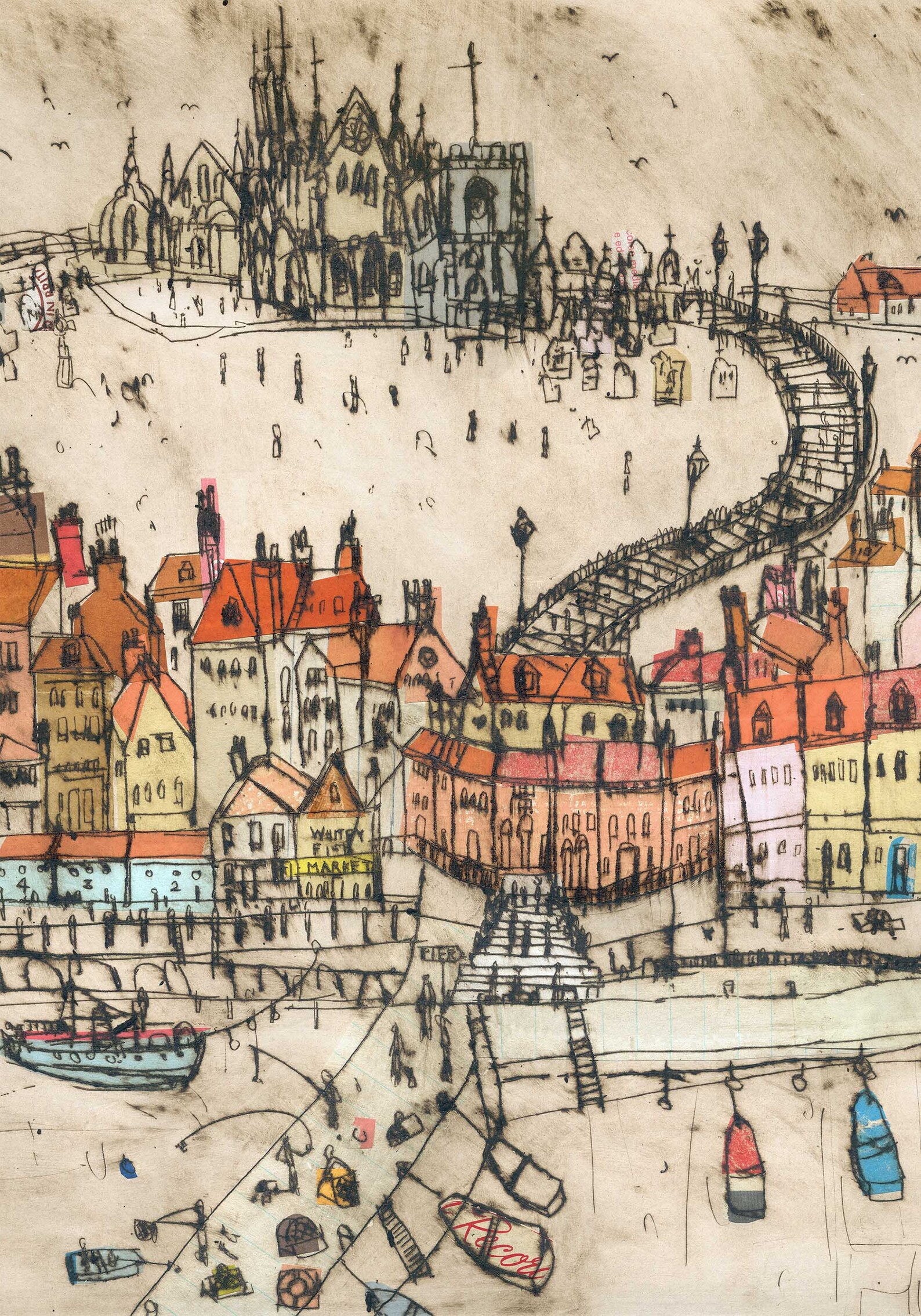 WHITBY ABBEY PRINT Whitby Yorkshire Signed Giclee Print | Etsy