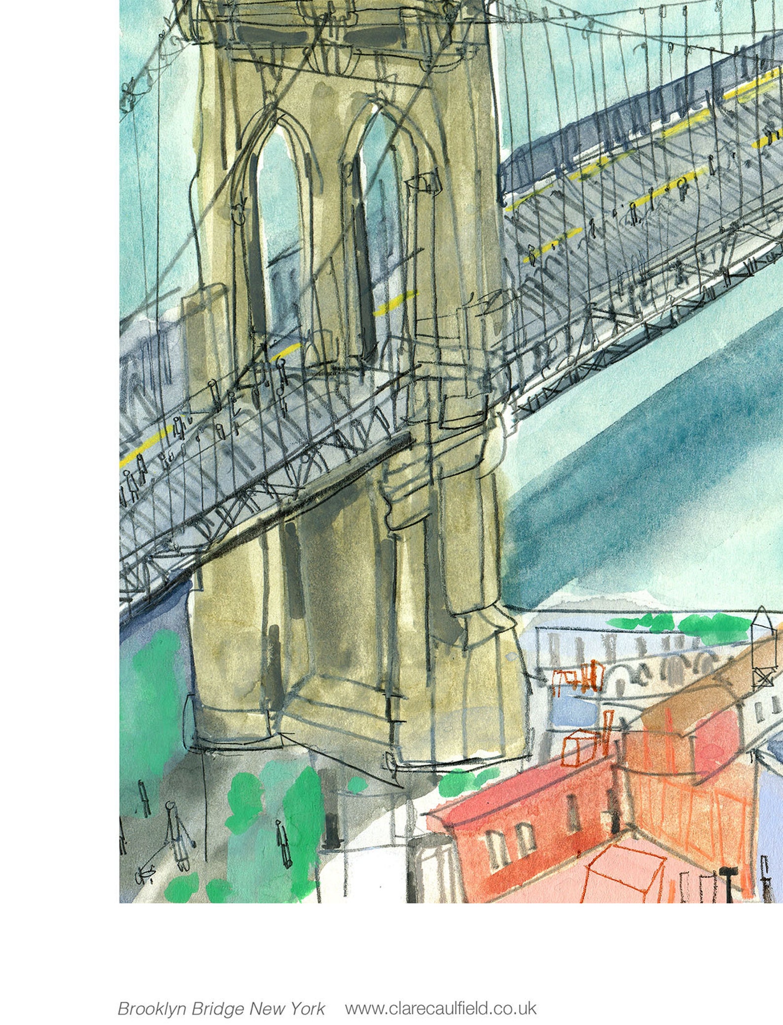 BROOKLYN BRIDGE 11x14 New York Print Manhattan Wall Decor - Etsy Singapore