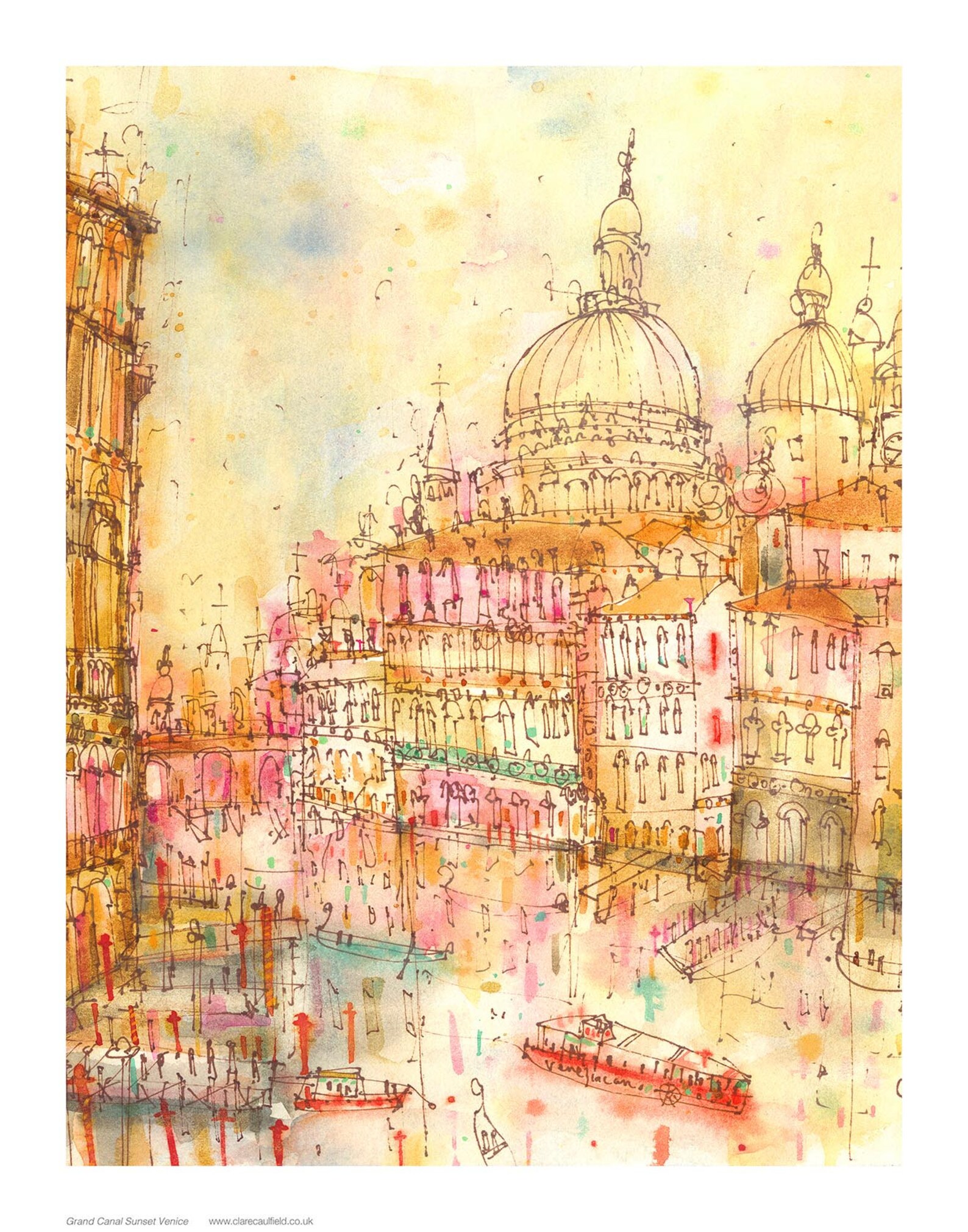 GRAND CANAL SUNSET Venice Art Print 11x14 Venice Art - Etsy