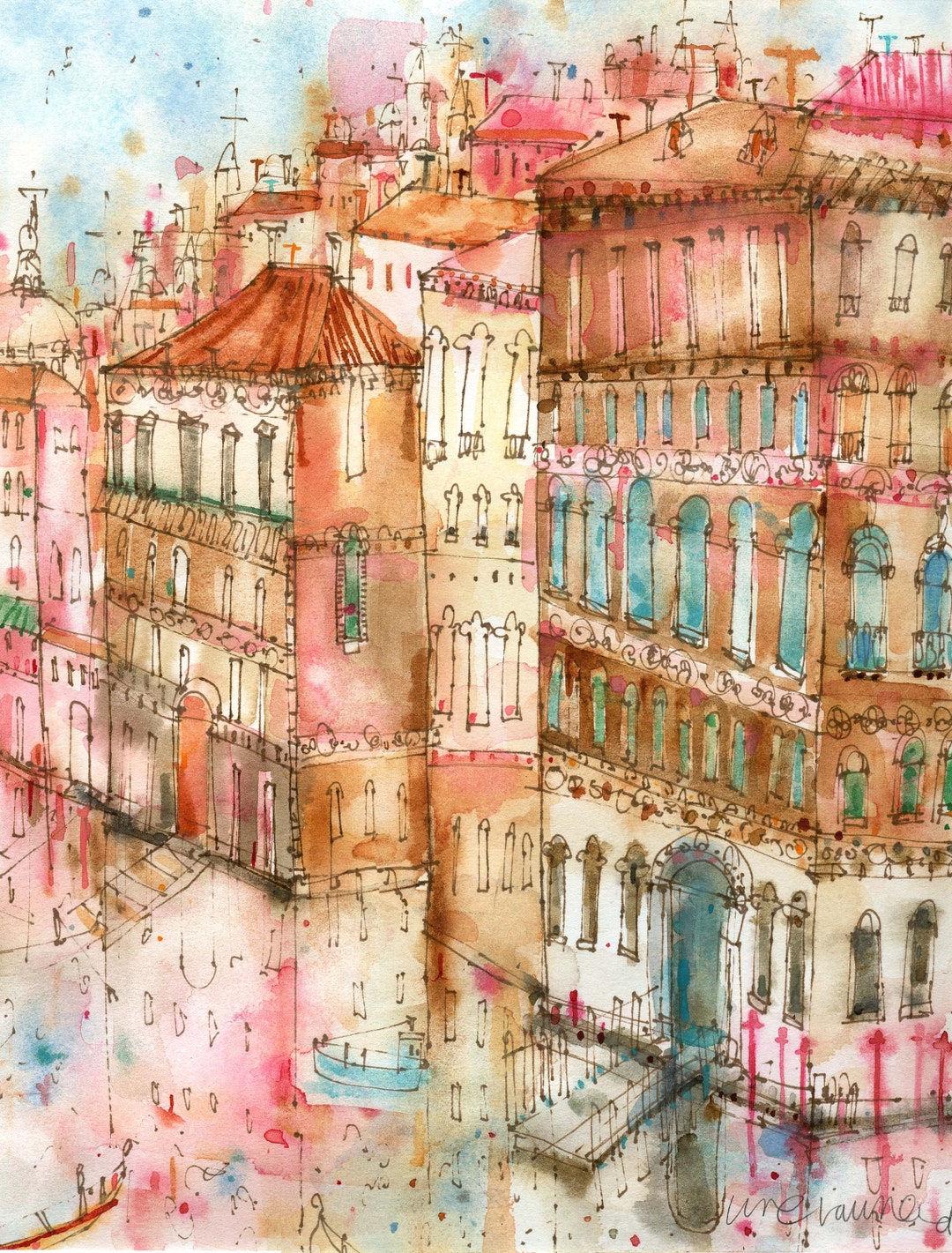 GRAND CANAL VENICE, Venice Wall Print, 11x14 Venice Art, Venetian ...