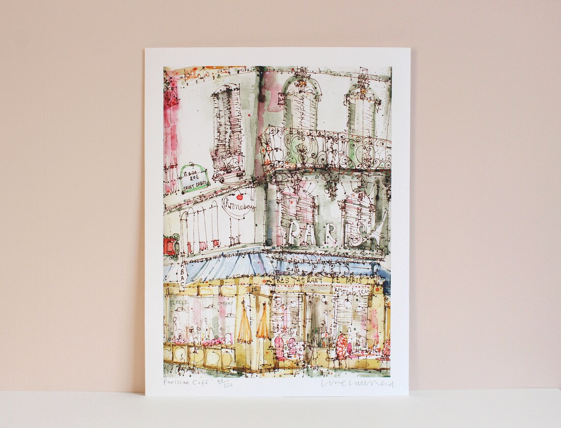 PARIS CAFE ART Parisian Print Signed Limited Edition Giclee - Etsy