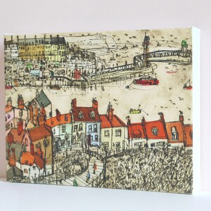 WHITBY CANVAS ART, Stretched Box Canvas, Yorkshire Picture, Coast ...