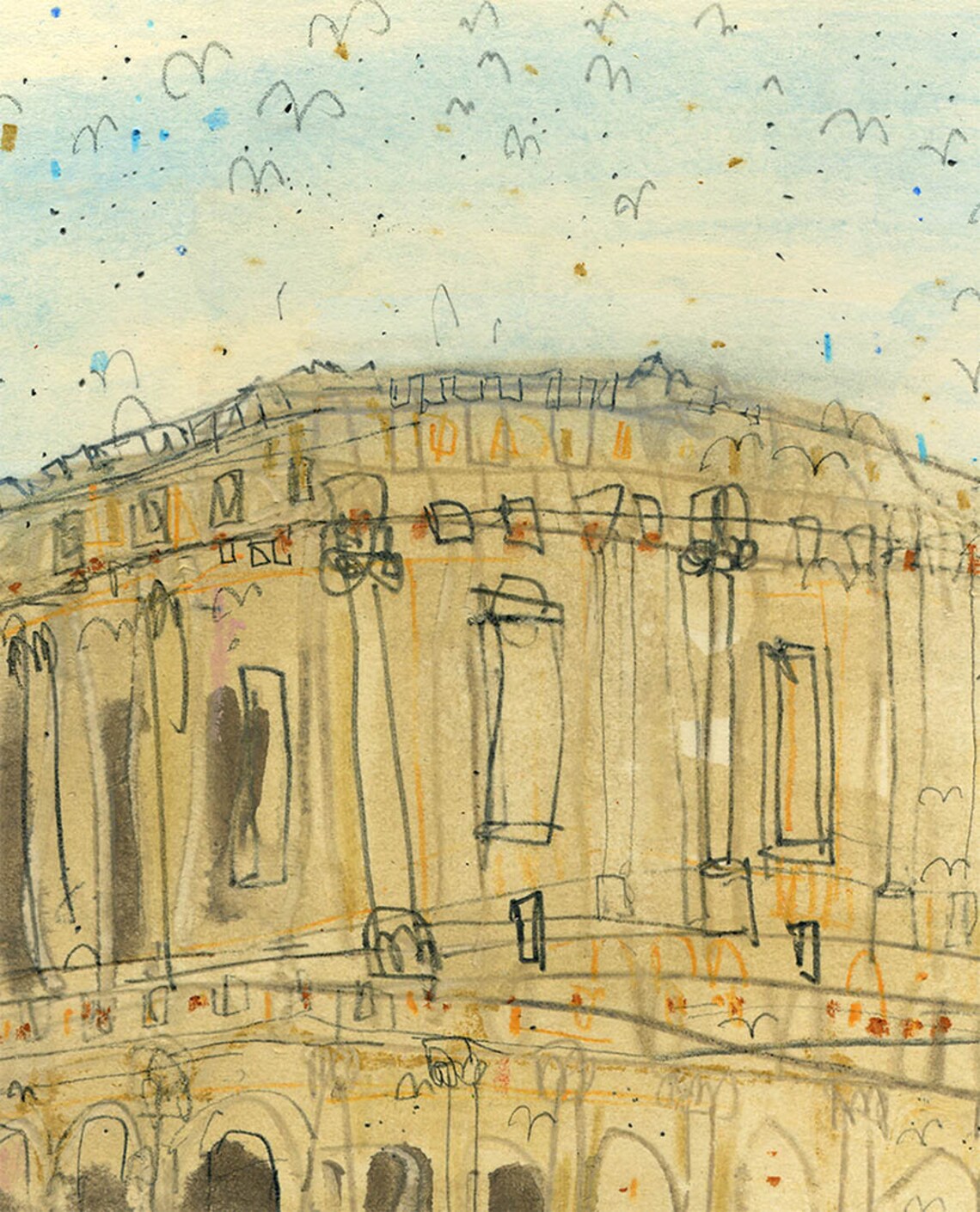 ROME COLOSSEUM Italy Art Print Rome Wall Art 8 x 10 inch | Etsy