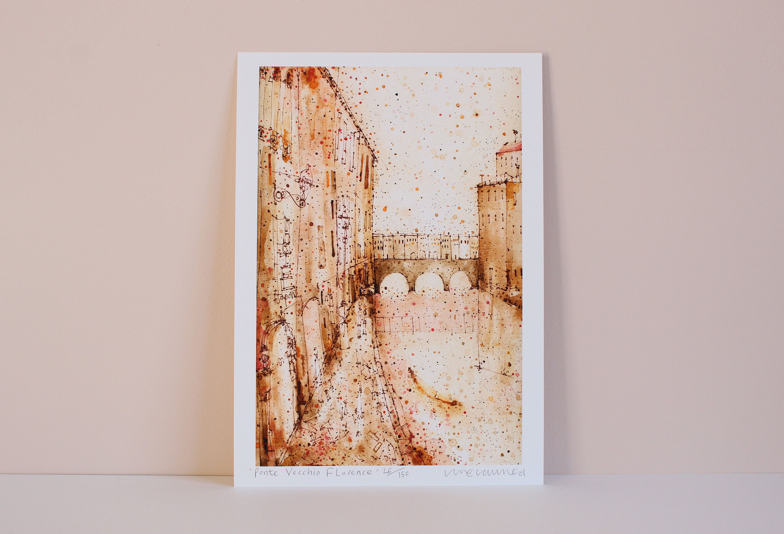 FLORENCE PRINT, Ponte Vecchio Italy Watercolor, Firenze Print, Florence ...
