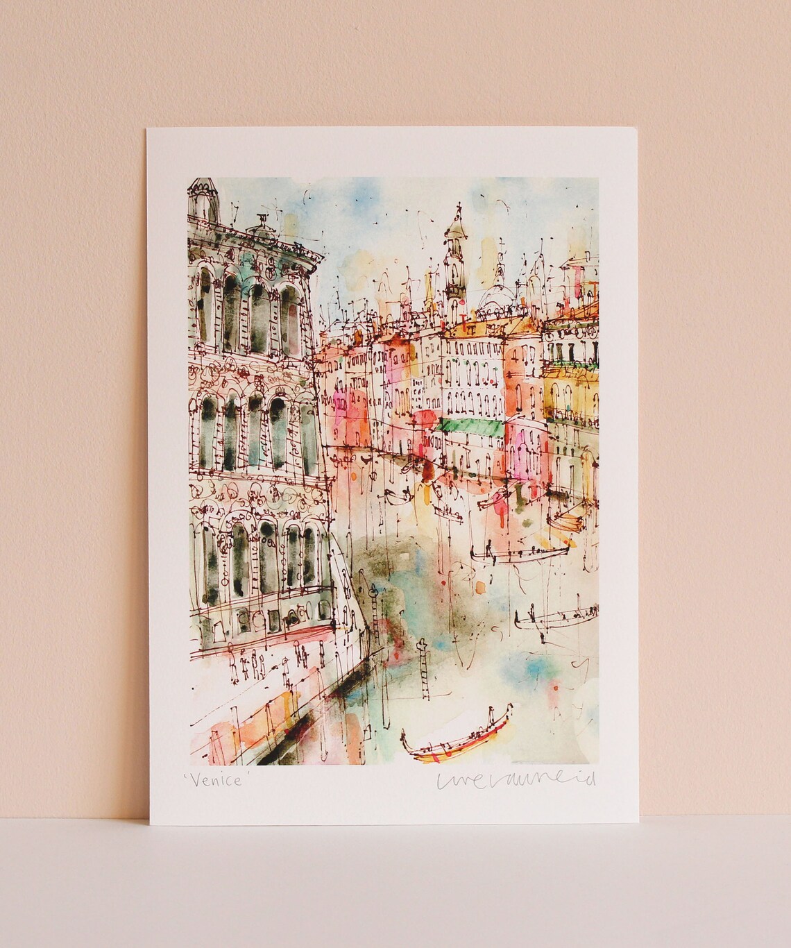 VENICE GRAND CANAL Signed Giclee Print Italy Watercolour - Etsy