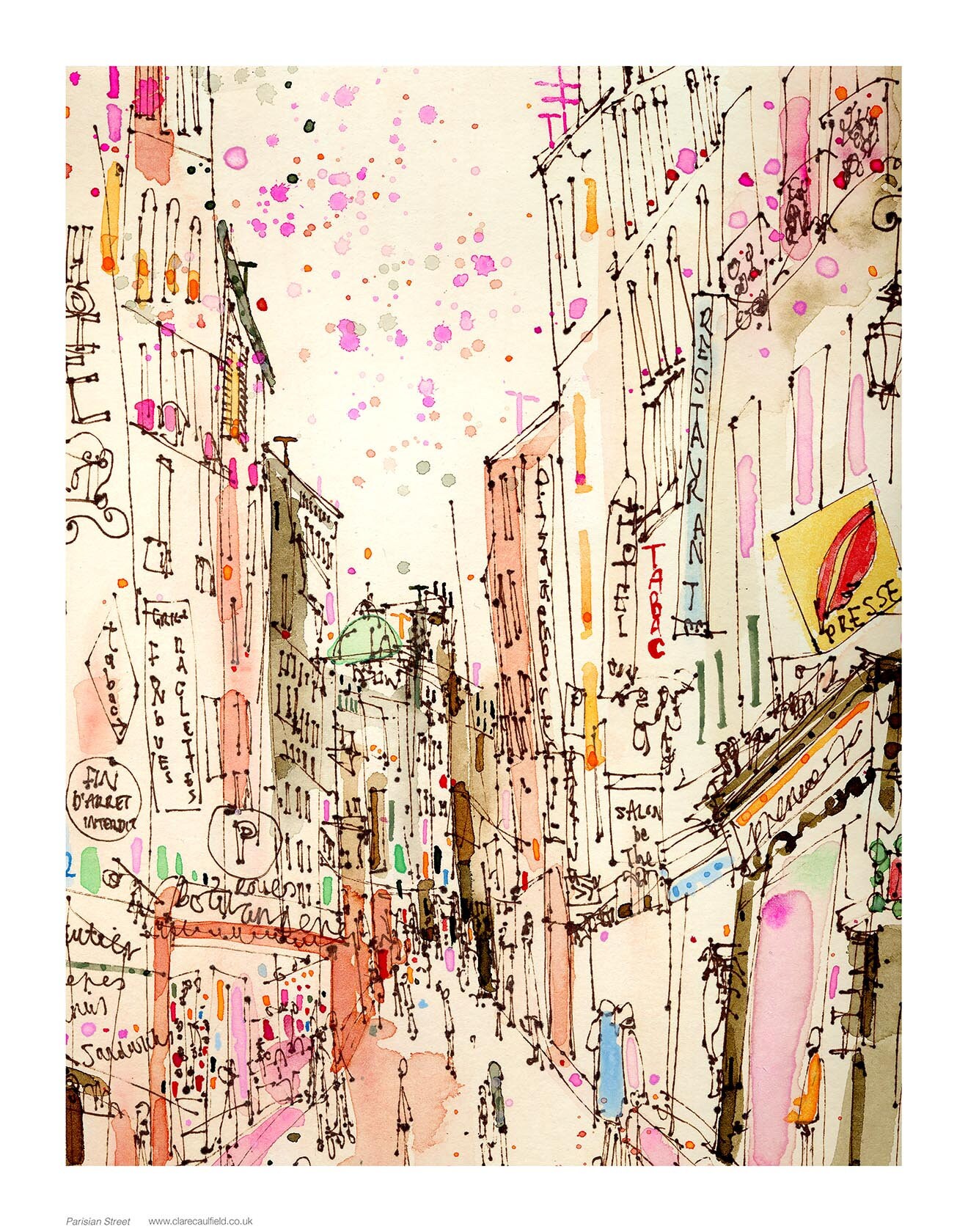 PARIS Art Print, 11x14 Inch Paris Decor, French Drawing, Parisian ...
