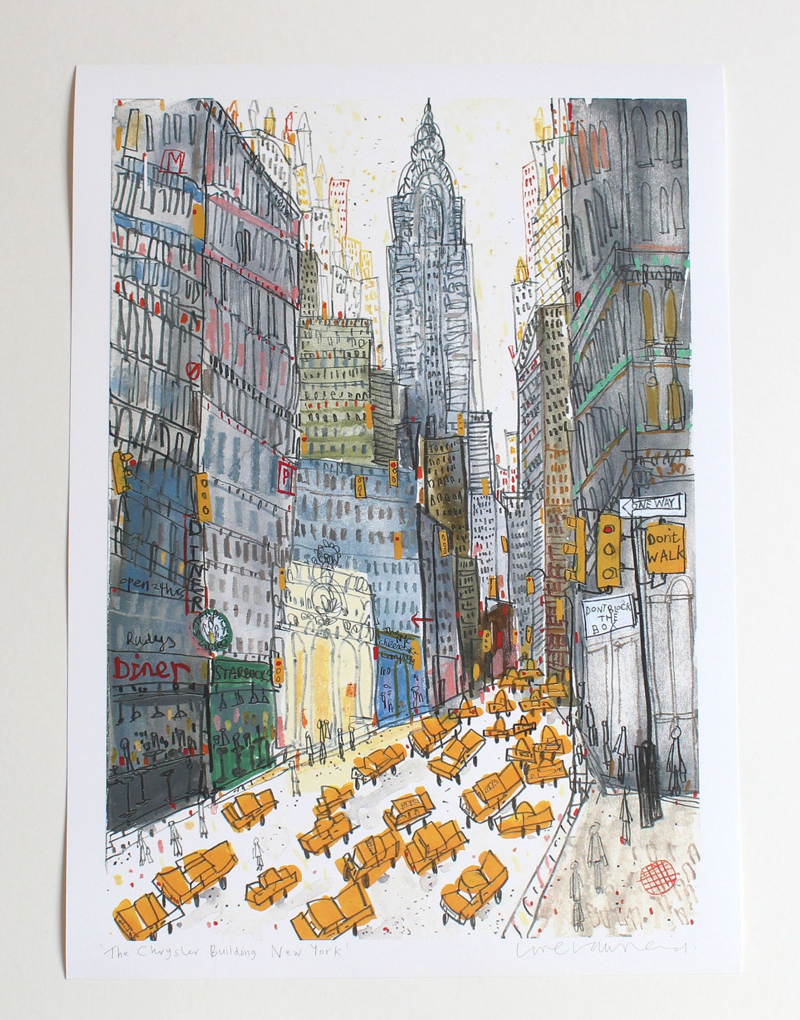 LARGE CHRYSLER PRINT, New York Picture, Signed Giclee Print, Chrysler ...