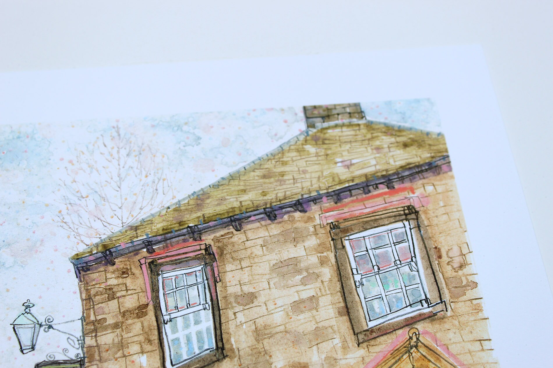 HAWORTH ART PRINT, Watercolor Painting, Bronte Country, Wuthering ...