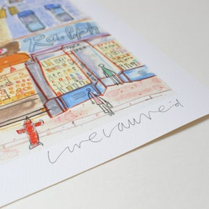 NEW YORK PRINT, Dunkin Donuts Sketch, Shop Front Painting, Nyc Taxi ...