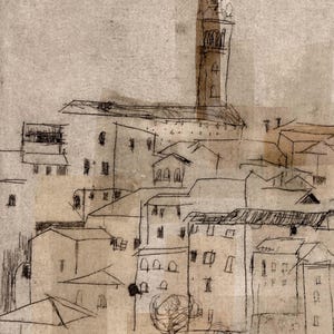 SIENA ITALY PICTURE, 8x10 Giclee Print, Piazza Del Campo, Etching ...